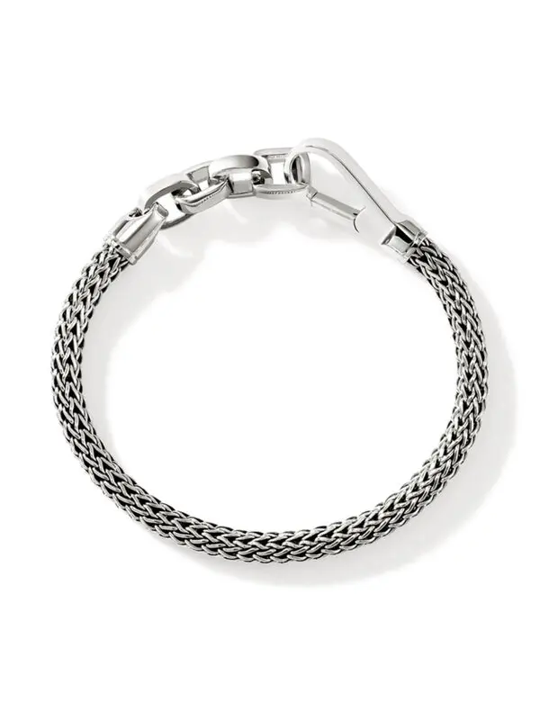 John Hardy Sterling Wheat Chain Hook Bracelet - Silver