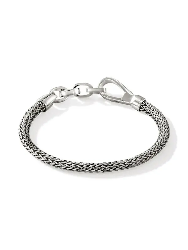 John Hardy Sterling Wheat Chain Hook Bracelet - Silver