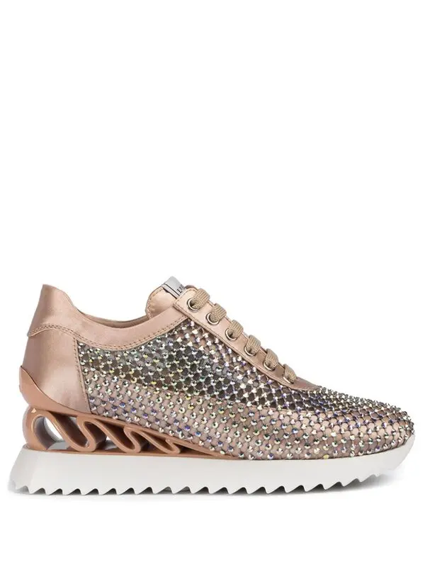 LE SILLA Gilda 60mm Crystal-embellished Sneakers - Pink