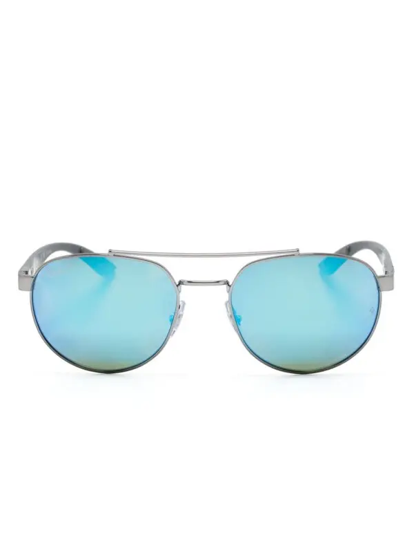 Ray-ban Chromance Aviator Sunglasses - Silver