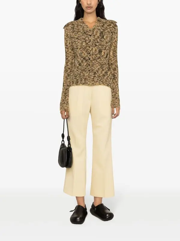 JIL SANDER High-waisted Cropped Trousers - Yellow