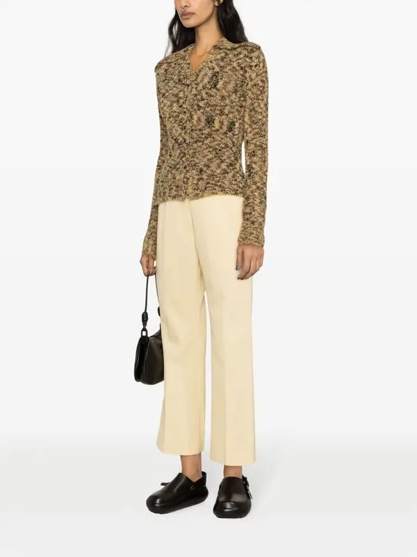 JIL SANDER High-waisted Cropped Trousers - Yellow