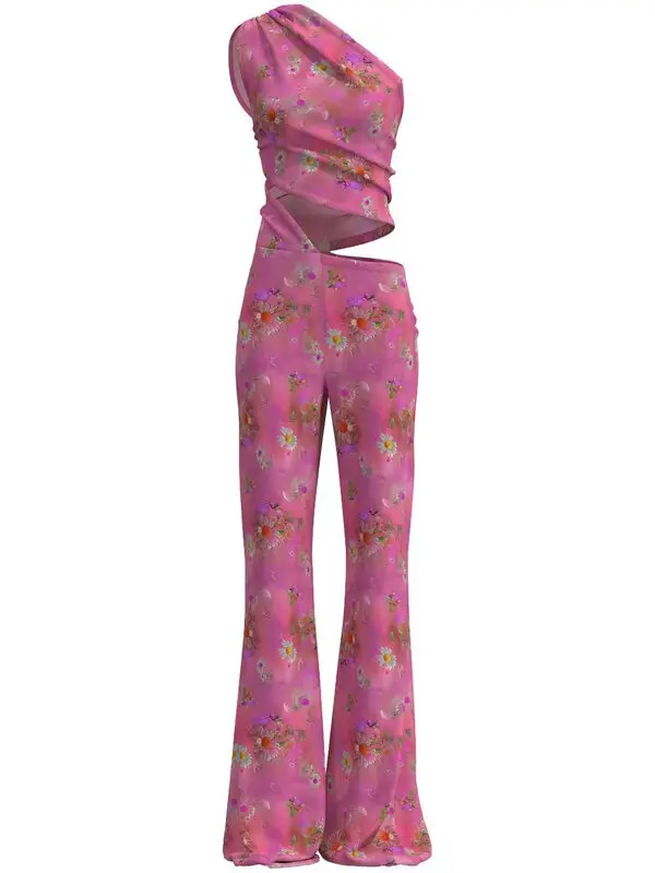 MARGHERITA MACCAPANI Glam Sere Floral-print Jumpsuit - Pink