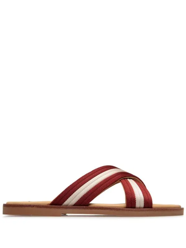 Bally Glide Crossover-strap Sandals - Red