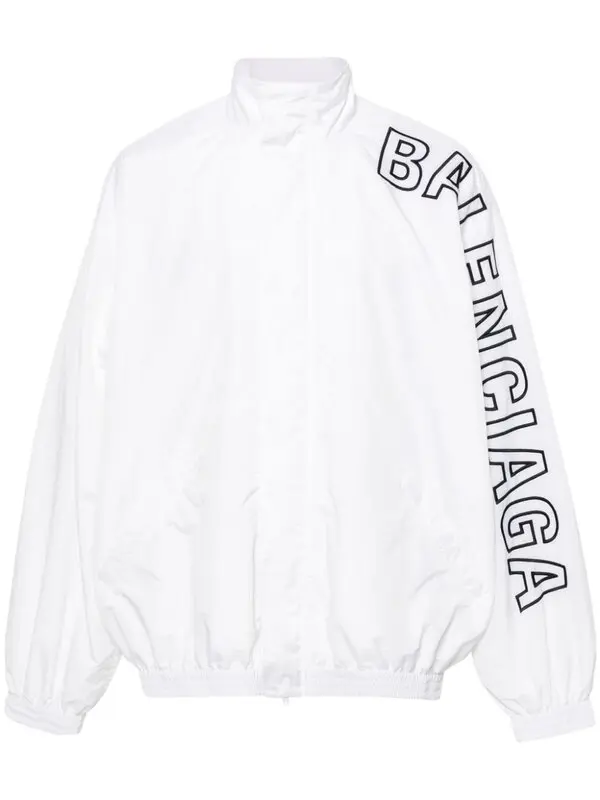 Balenciaga Logo-embroidered Shell Jacket