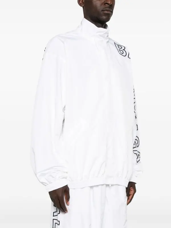 Balenciaga Logo-embroidered Shell Jacket