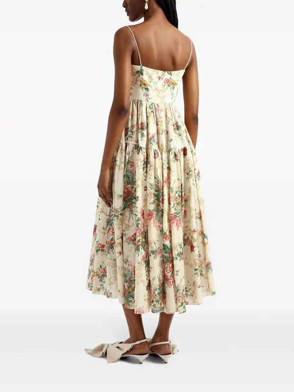 Erdem Floral-print Linen Dress