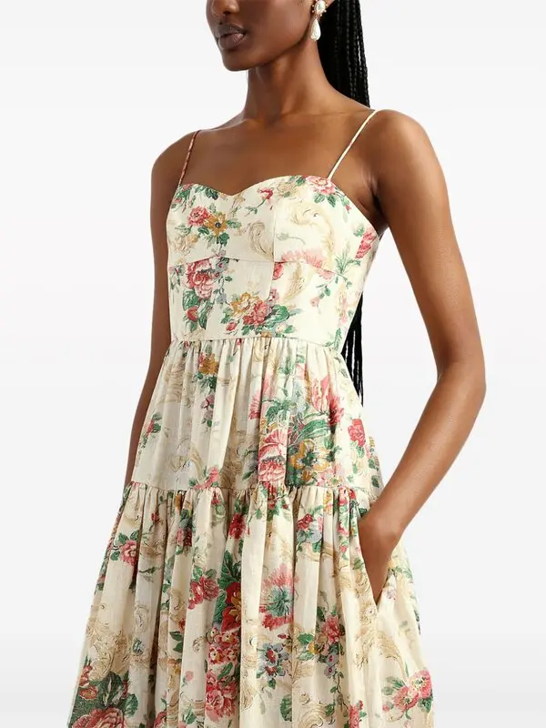 Erdem Floral-print Linen Dress