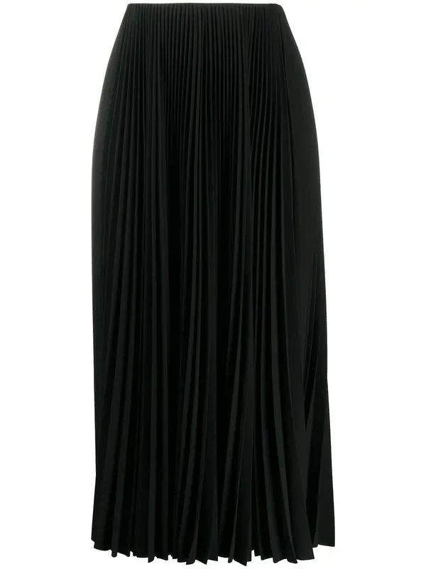 Balenciaga Pleated Midi Skirt - Black
