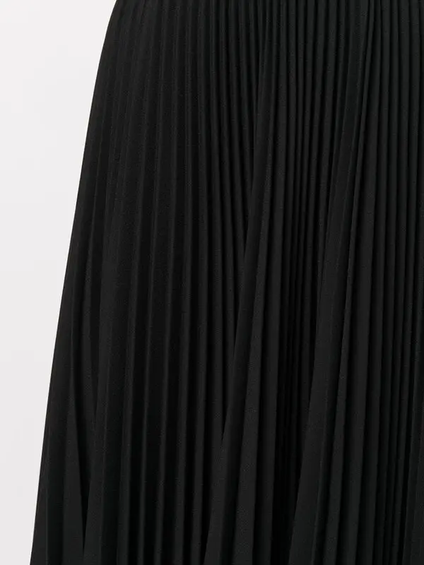 Balenciaga Pleated Midi Skirt - Black