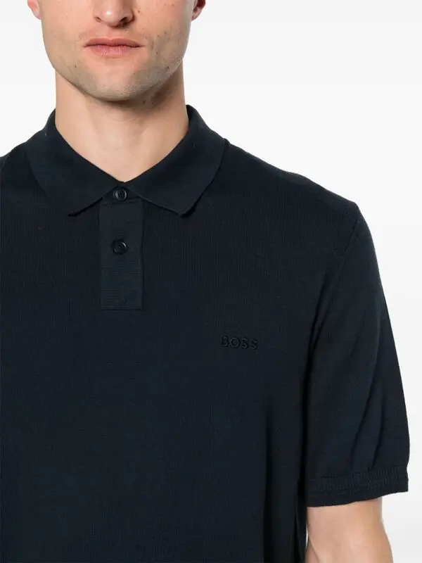 BOSS Fine-knit Polo Shirt