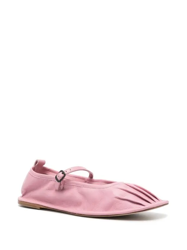 Hereu Dansa Leather Ballerina Flats - Pink