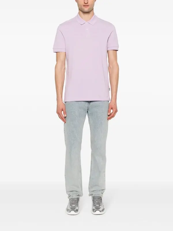 BOSS Embroidered-logo Polo Shirt - Purple