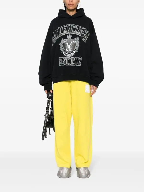 Balenciaga Diy College-print Cotton Hoodie