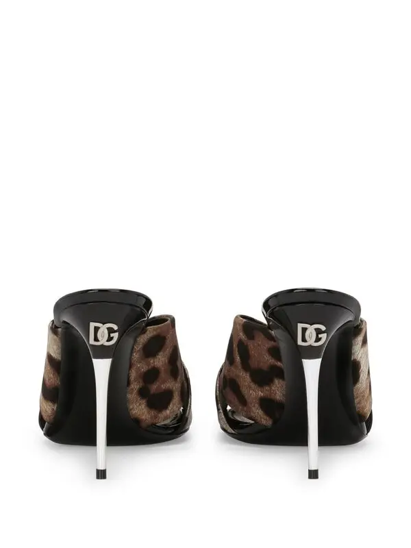 Dolce & Gabbana Keira Leopard-print Sandals - Brown