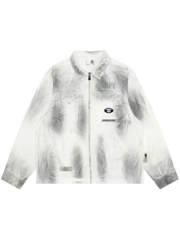 AAPE BY *A BATHING APE® Logo-appliqué Denim Jacket
