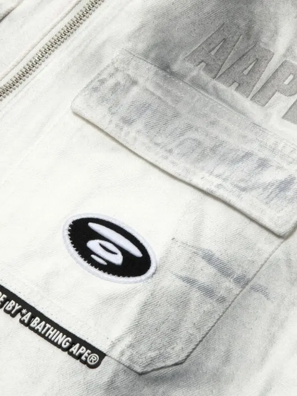 AAPE BY *A BATHING APE® Logo-appliqué Denim Jacket