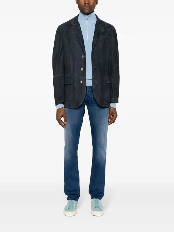 Brunello Cucinelli Single-breasted Suede Blazer