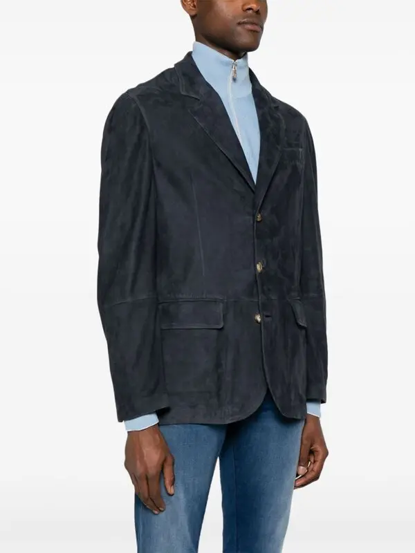 Brunello Cucinelli Single-breasted Suede Blazer