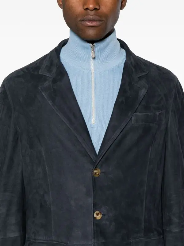 Brunello Cucinelli Single-breasted Suede Blazer