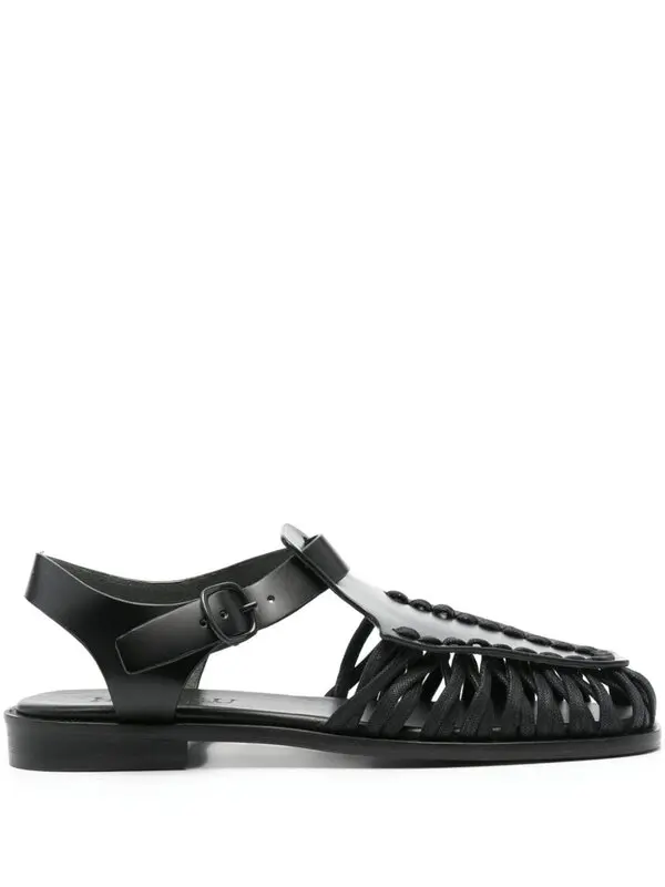 Hereu Alaro Leather Sandals - Black