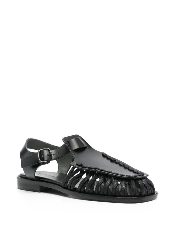 Hereu Alaro Leather Sandals - Black
