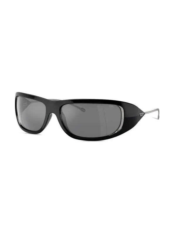 DIESEL® Logo Plaque Rectangle Sunglasses