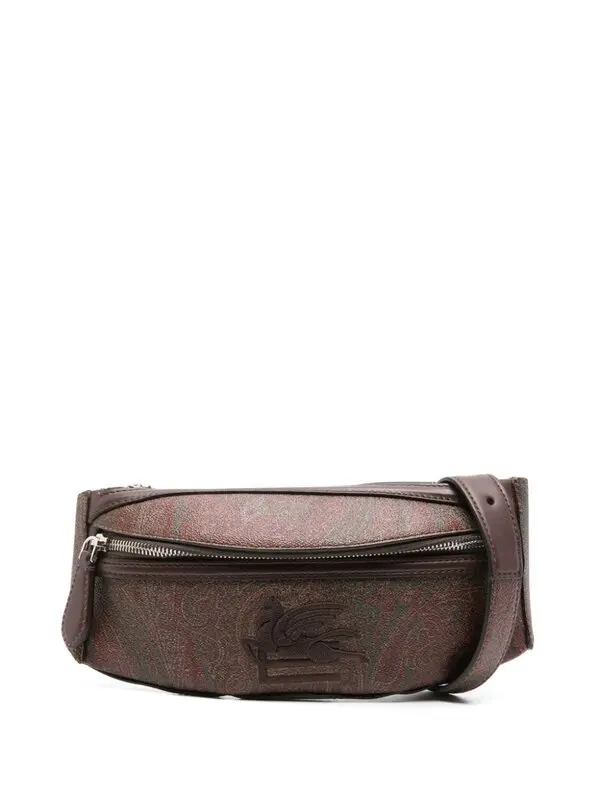 Etro Pegaso-embroidered Paisley Belt Bag - Brown