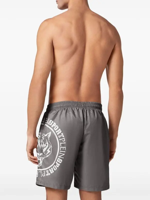 PLEIN SPORT Carbon Tiger Swim Shorts