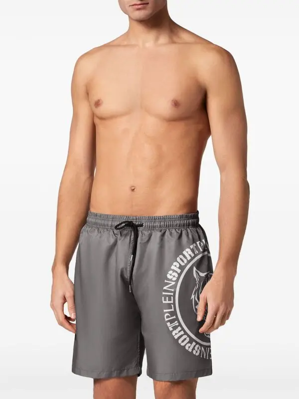 PLEIN SPORT Carbon Tiger Swim Shorts