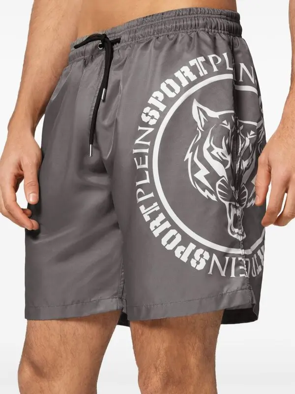 PLEIN SPORT Carbon Tiger Swim Shorts
