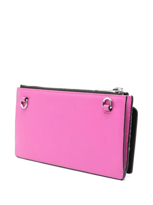 Karl Lagerfeld K/signature Leather Crossbody Wallet