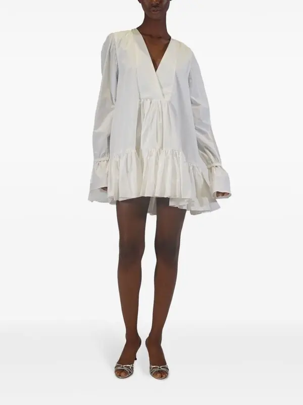 Azeeza Thistle Ruffle Poplin Minidress