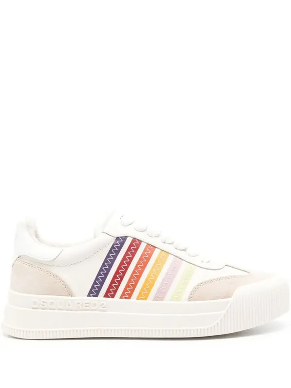 Dsquared2 Jersey Leather Sneakers - Neutrals