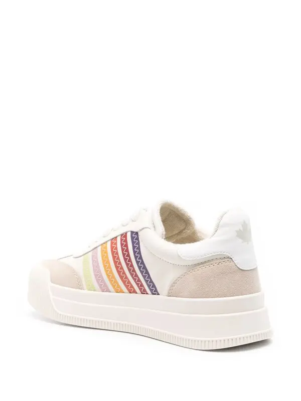 Dsquared2 Jersey Leather Sneakers - Neutrals