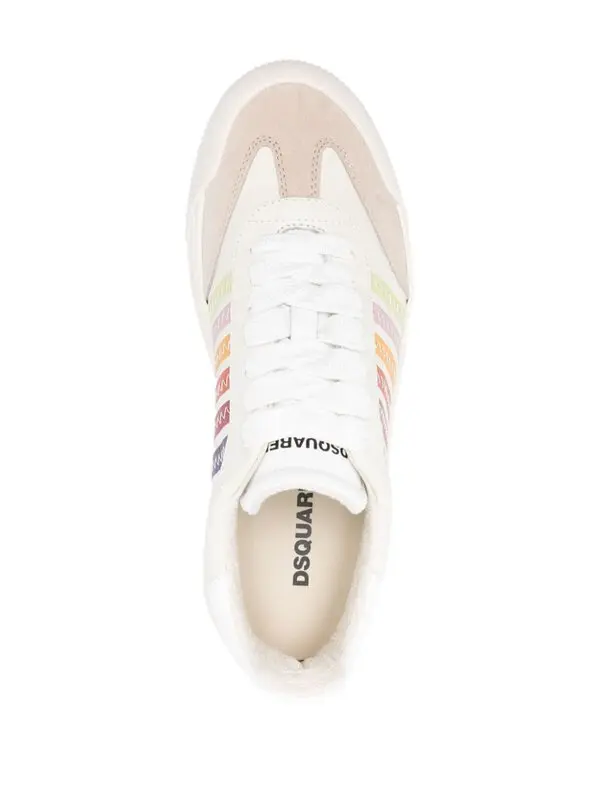 Dsquared2 Jersey Leather Sneakers - Neutrals