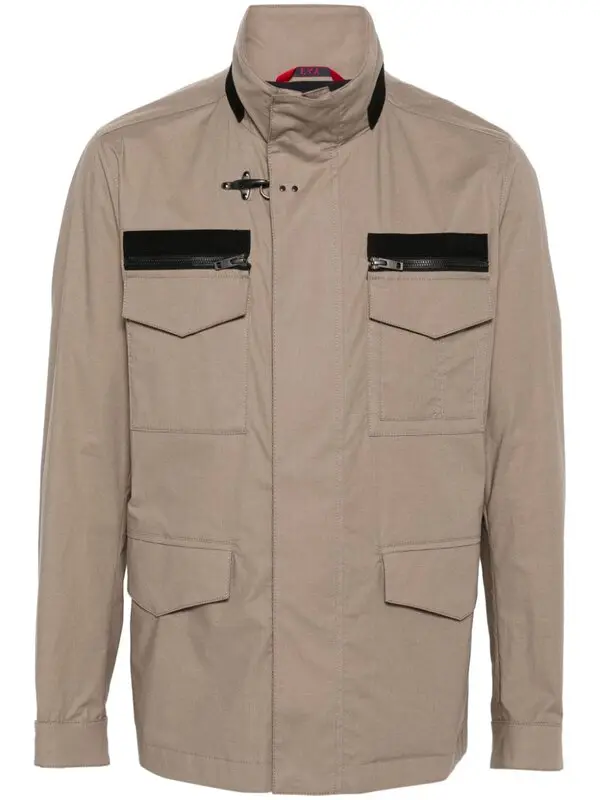 FAY Multi-pocket Field Jacket - Brown