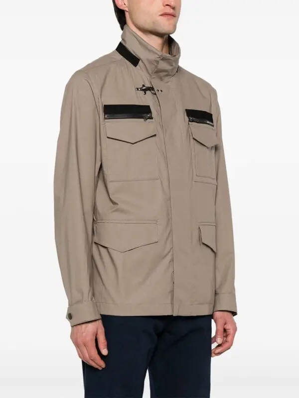 FAY Multi-pocket Field Jacket - Brown