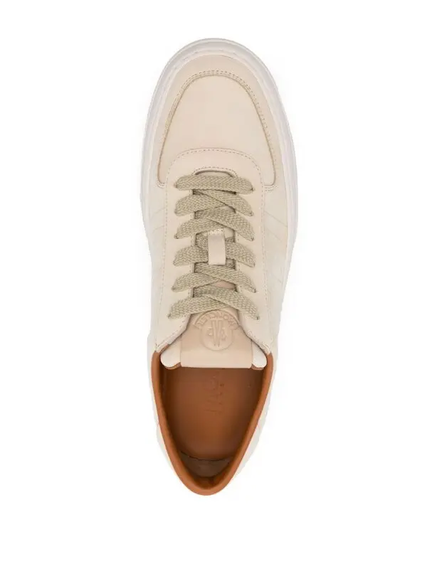 Moncler Monclub Leather Sneakers - Neutrals