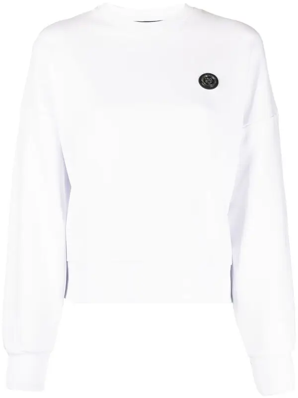 PLEIN SPORT Logo Appliqué Sweatshirt - White