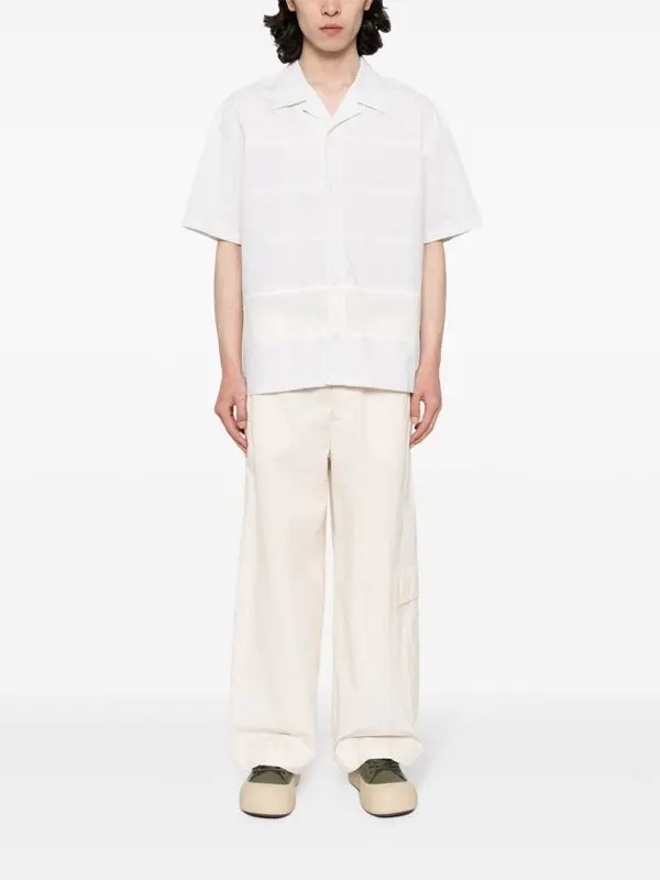CRAIG GREEN Panelled Cotton Short-sleeve Shirt - Neutrals