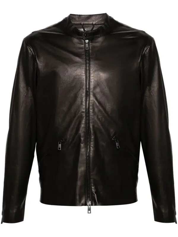 GIORGIO BRATO Zip-up Leather Jacket