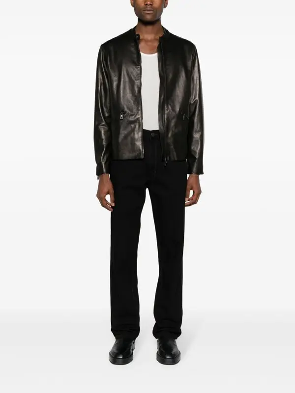 GIORGIO BRATO Zip-up Leather Jacket