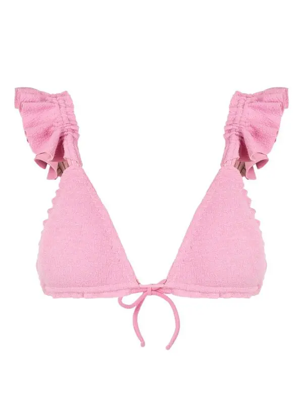 CLUBE BOSSA Laven Ruffled Bikini Top - Pink