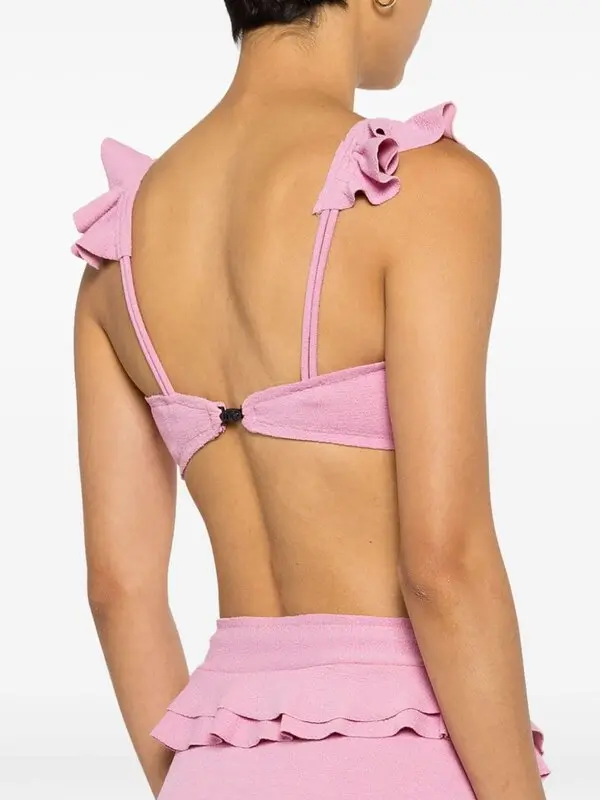 CLUBE BOSSA Zarbo Ruffle-detail Bikini Top - Pink