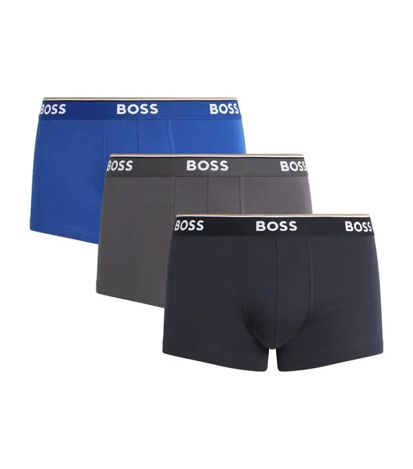 BOSS Stretch-cotton Power Trunks - Blue