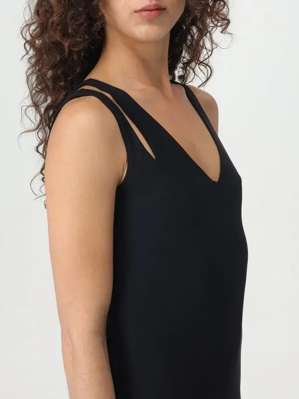 Patrizia Pepe Sleeveless Maxi Dress With V-neck And Slit