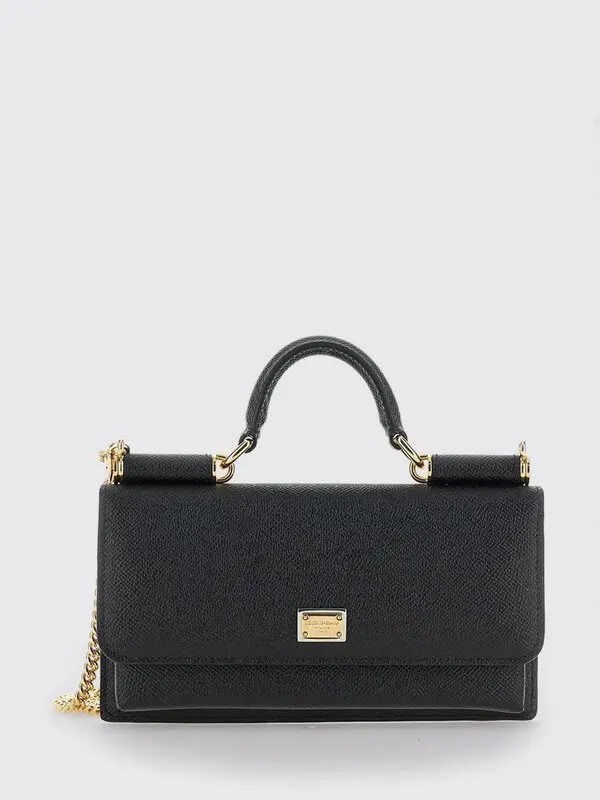 Dolce & Gabbana Grained Leather Mini Handbag - Black