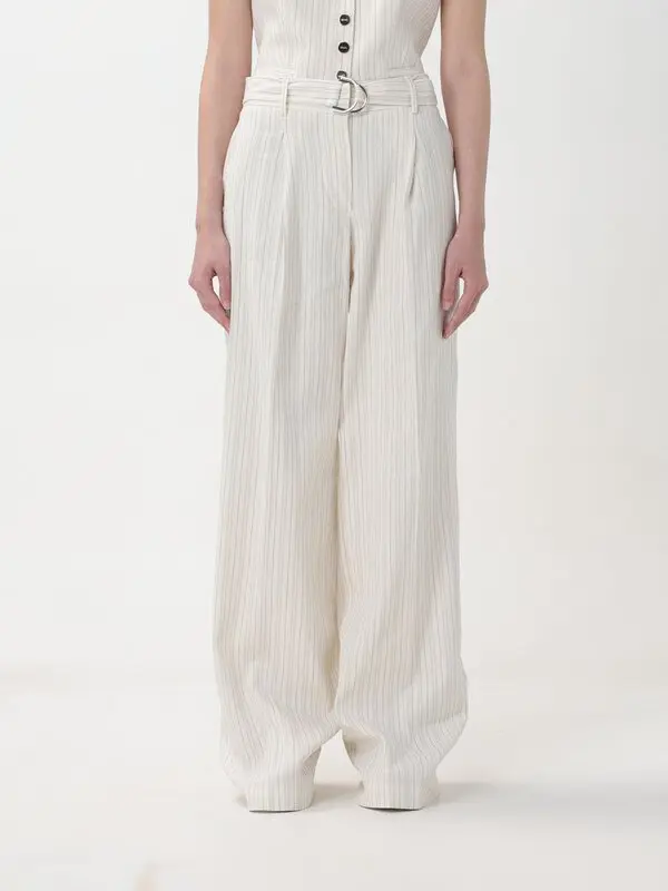 Liu Jo Striped Wide-leg Trousers - White