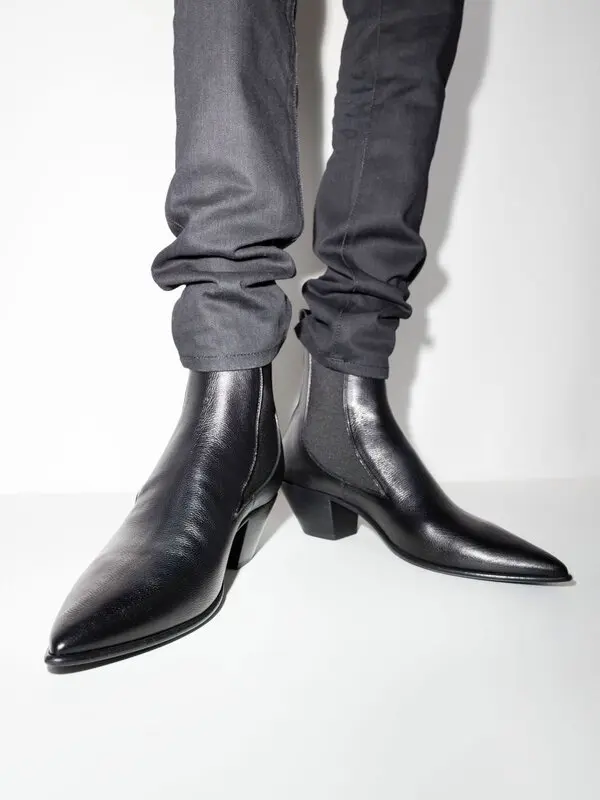 Saint Laurent Ellis 50 Leather Chelsea Boots - Black | Editorialist